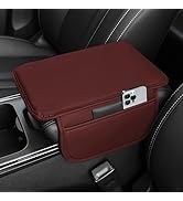 Amazon.com: Car Center Console Cover Leather Armrest Cover Cushion with ...