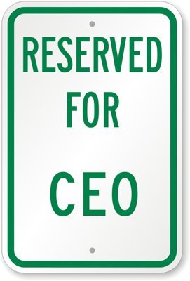 Amazon.com: SmartSign 18 x 12 inch “Reserved for CEO” Parking Metal ...