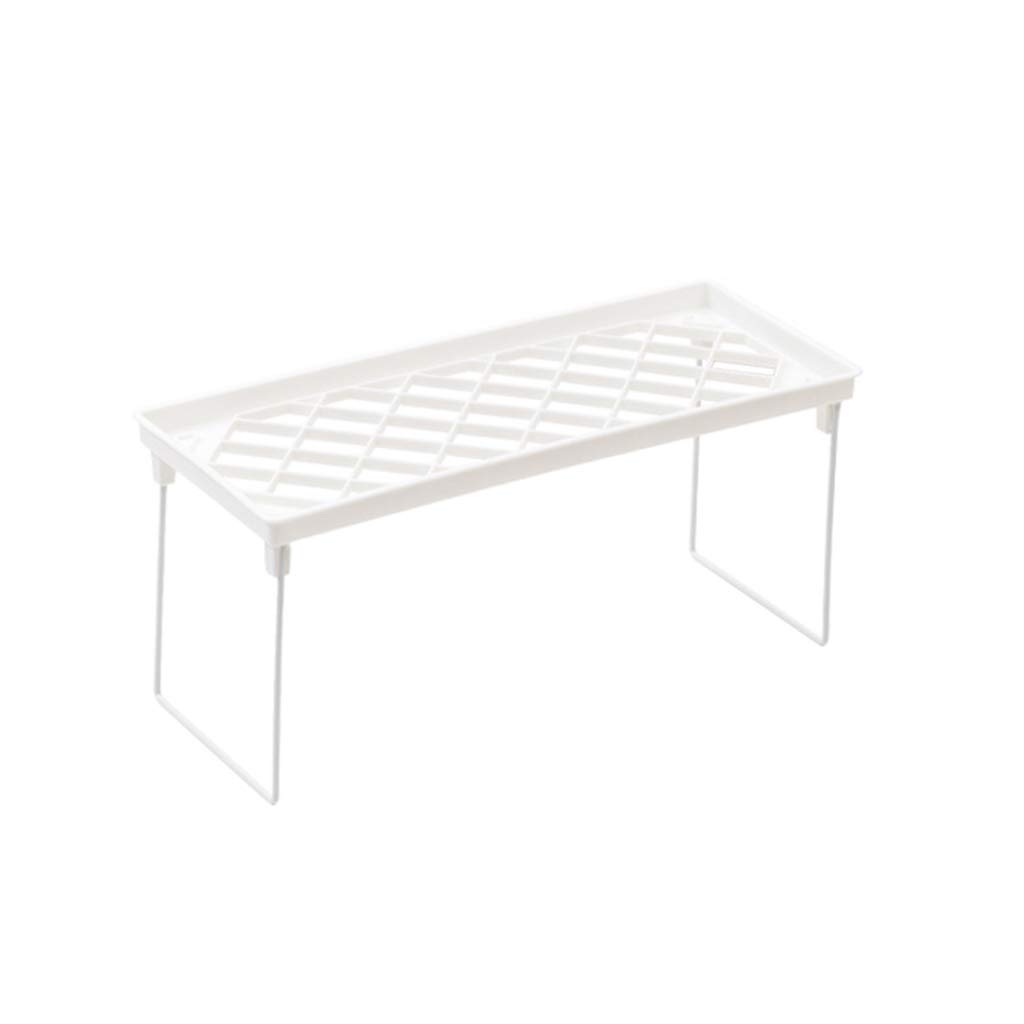 Amazon.com: XUYUH Storage Rack White Wire Stacking Cabinet Shelf ...