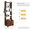 Amazon.com: IOTXY Walnut Bedside Table Bookshelf - 71" Tall Free ...