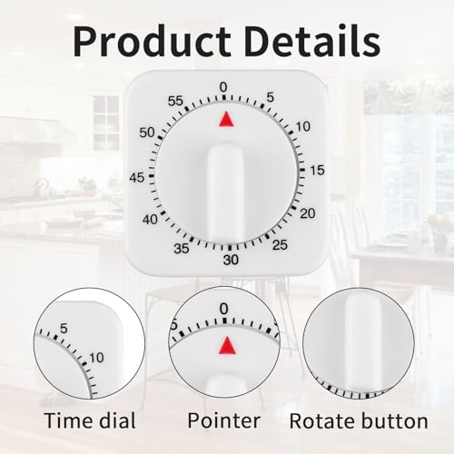 NPQ 60-Minute Kitchen Timer, Short-Term Countdown Timer, Egg Timer ...
