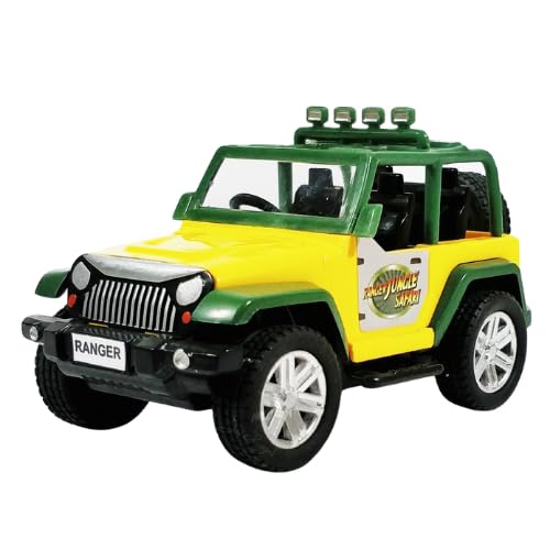 WooZee.. Ranger Adventure Yellow Jeep Kids Toy with Pull-Back Action ...