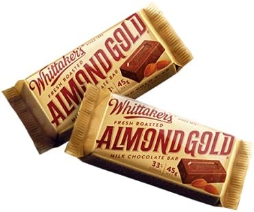Amazon.com : Whittaker's Almond Gold Slab 45g (Pack of 12) （Made in New ...