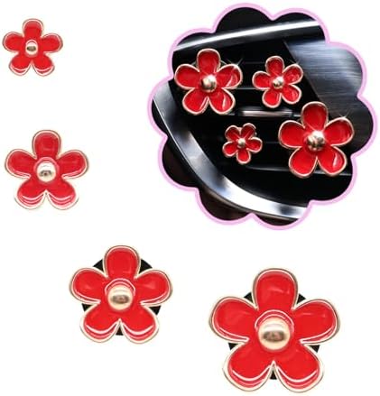 Amazon.com: ORIESSE 4pcs Flowers Air Vent Clips Red Daisy Car Air ...