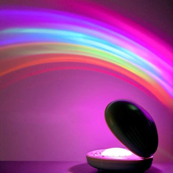 Savvy Bucket | Rainbow LED Light Projector Plastic Colorful Night Lamp ...