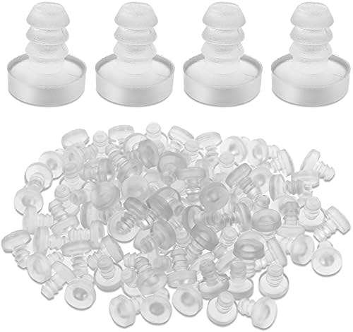 30 pcs Glass Top Table Bumpers with Stem, Black Rubber Grippers, Patio ...