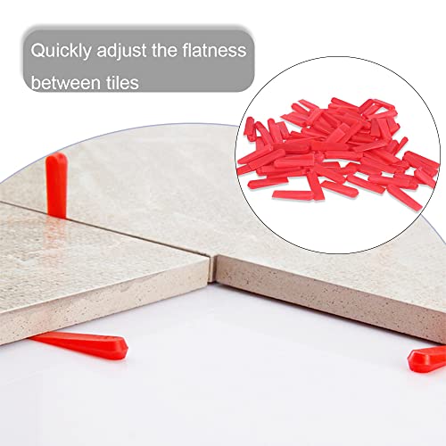 KELITAO 200 Pcs Tile Spacers Reusable Tile Leveling System Wedges ...