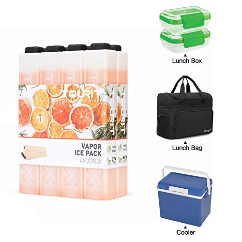 Snapklik.com : TOURIT Ice Packs For Coolers Reusable Long Lasting ...