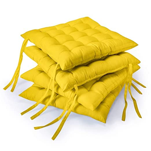 Buy Akarshak Chair Cushions 40x40 cm - Dyed Canvas Square Seat Cushions ...