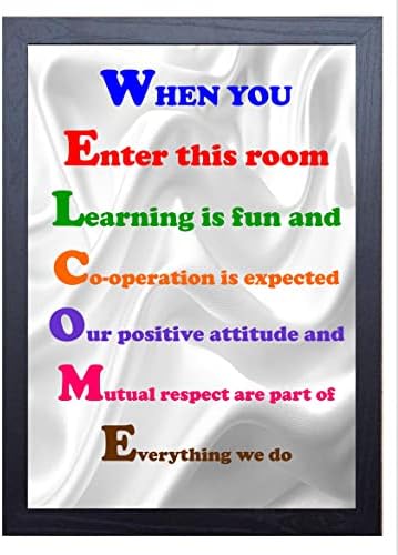CLASSROOM MOTIVATIONAL INSPIRATIONAL QUOTE SIGN POSTER PRINT WELCOME ...