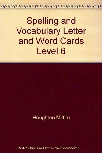 Spelling and Vocabulary Letter and Word Cards, Level 2: Houghton ...