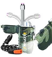 Amazon.com: LcFun Waterproof Lighter Outdoor Windproof Lighter Dual Arc ...