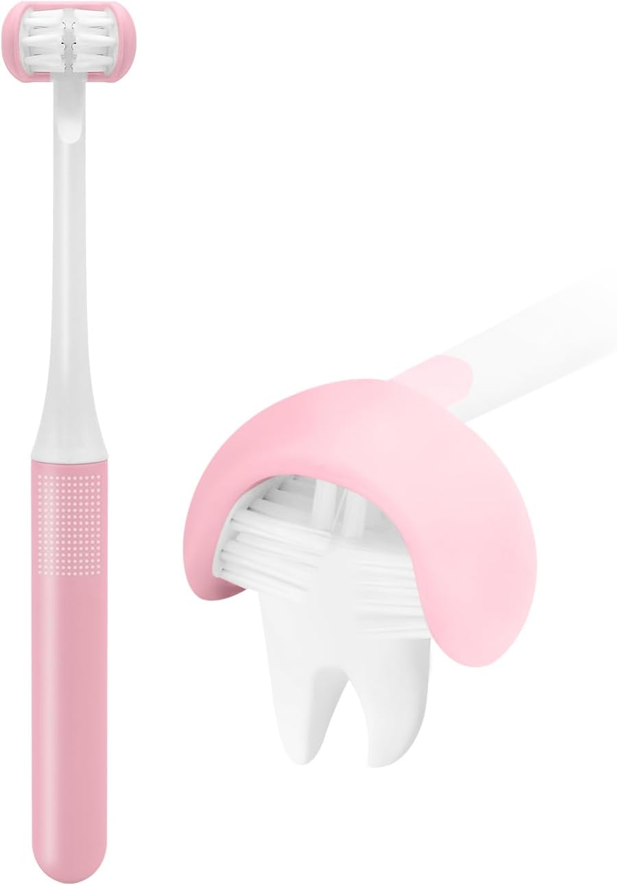 Amazon.com: LEYUYO 3 Sided Toothbrush Kids, Soft Bristles Toddler ...