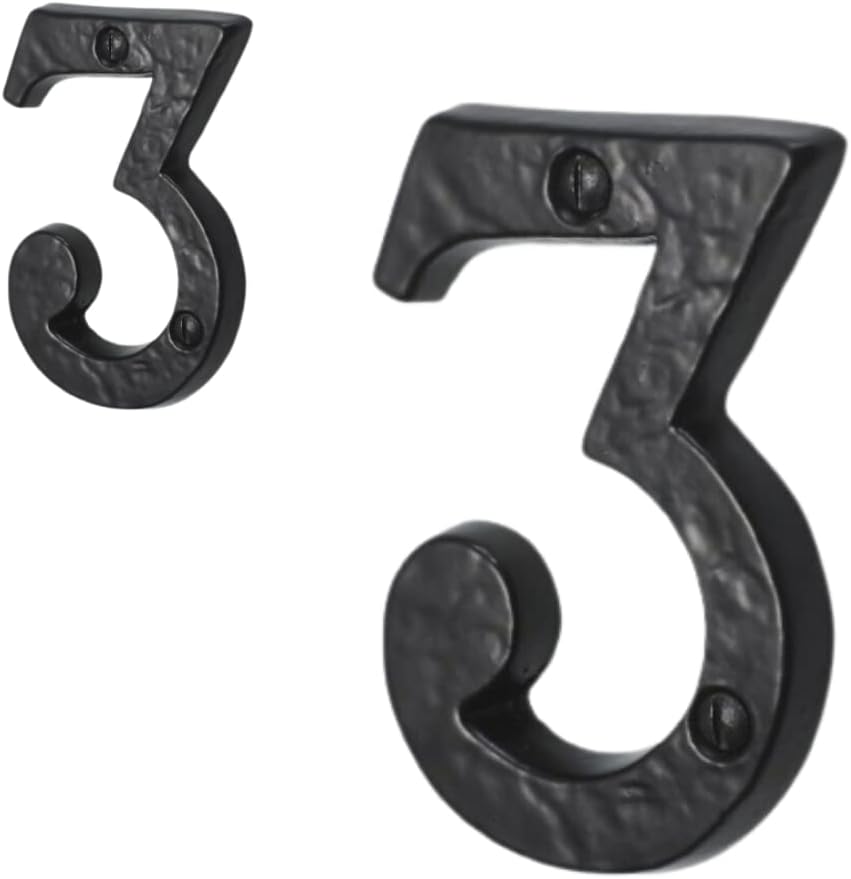 SISI UK® Black Cast Iron Numbers Front House Door Numbers with Antique ...