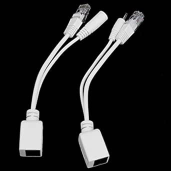 2 x Power Over Ethernet POE Adapter Extractor Splitter Cables Cord ...