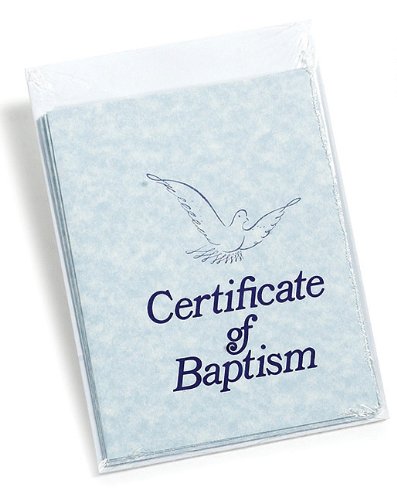 Baptism: Attractive Cover Design on Blue Parchment Paper. Inside Pages ...