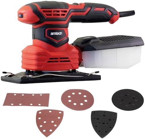Amtech - Detail Sander for Wood with Dust Collector for a Variety of ...