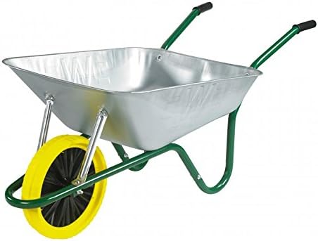Walsall Wheelbarrow, Alloy Steel, Green, Pneumatic Wheel : Amazon.co.uk ...