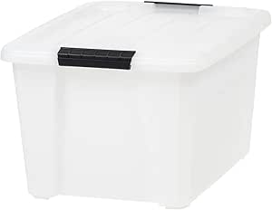 Amazon.com - DAMEINV Pearl Latch Box, Stackable Plastic Storage Bins ...