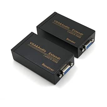 VKBAND VGA Extender Over Cat6 up to 328ft / 100M VGA Extension Adapter ...