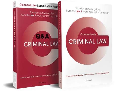 Buy Criminal Law Revision Concentrate Pack: Law Revision and Study ...