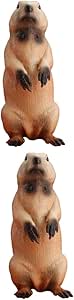 Amazon.com: FOYTOKI 2Pcs Groundhog Statue Figure Realistic Plastic ...