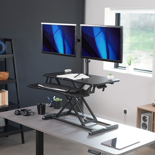 Snapklik.com : VIVO Height Adjustable 32 Inch Standing Desk Converter
