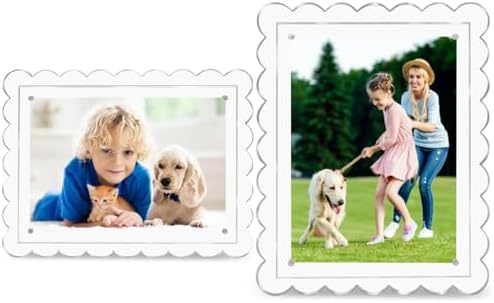 Amazon.com - Generic 5x7 Scalloped Photo Frame with Magnetic Tabletop ...