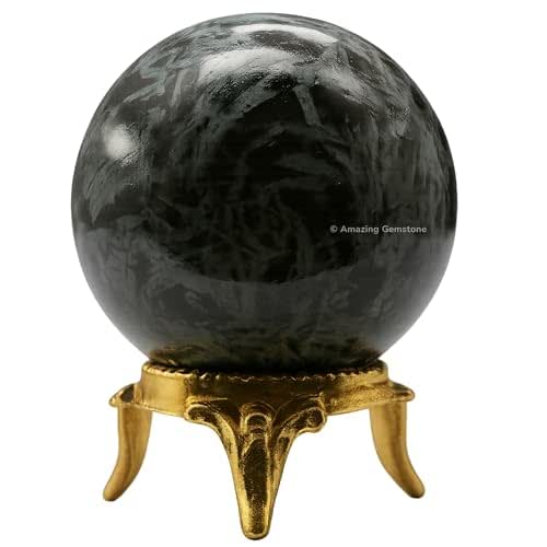 Amazon.com: Flower Stone Crystal Ball with Stand - 2" Inches Crystal ...