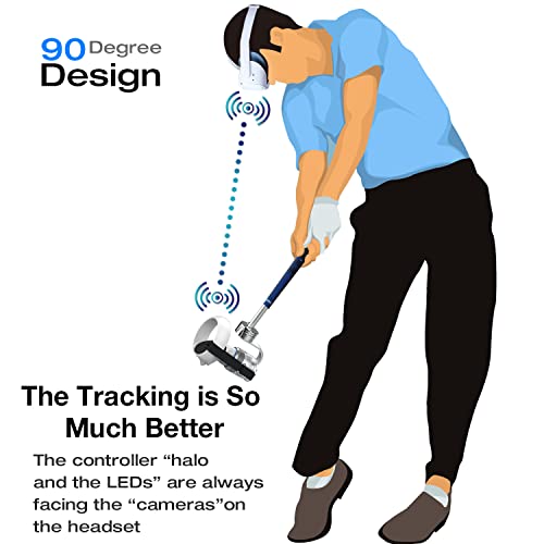 Weighted Golf Club Attachment for Meta Quest 3 & 2-90 DEGREE VERSION ...