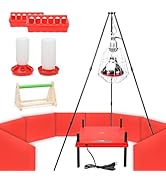 Amazon.com : GIFANK Chick Feeder and Waterer Kit with 75W Heat Lamp ...