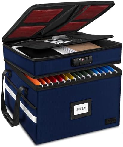 Amazon.com : Fireproof file Box Organizer, Document Box Organizer with ...