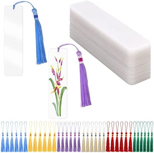 OOTSR Acrylic Bookmark (30 Pcs), Transparent Blank Bookmarks for DIY ...