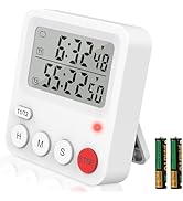 Amazon.com: Digital Kitchen Timer Dual Timers 3 Channels Count UP/Down ...
