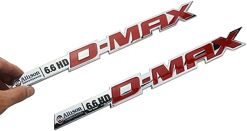 Amazon.com: 2Pc Allison Duramax 6.6HD D-MAX DMAX Emblem Badge 3D ...