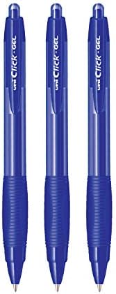 Uniball Click Gel XSGR7 0.7mm Gel Pen | Triangular Rubber Grip Barrel ...