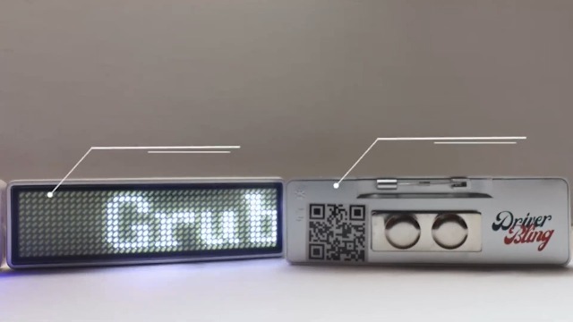 Watch Driver Bling LED Bluetooth Name Tag Badge Demo on Amazon Live