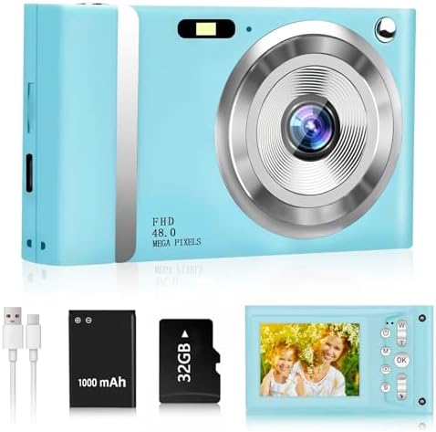 Amazon.com : TIXINPO 48MP Kids Digital Camera, 1080P FHD Point and ...