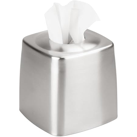 Amazon.com: mDesign Metal Square Tissue Box Cover for Bathroom - Modern ...