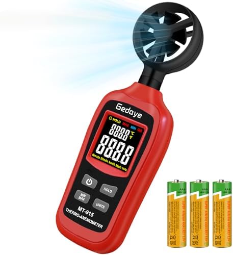 Amazon.com: GOYERRNES Handheld Anemometer, Mini Digital Wind Speed ...