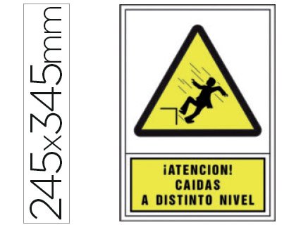 Syssa Pictogram Warning Sign Attention! Falls at Different Level in PVC ...