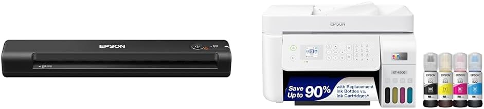 Amazon.com: Epson Workforce ES-50 Portable Sheet-Fed Document Scanner for PC and Mac & EcoTank ...
