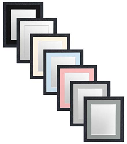 FRAMES BY POST Glitz Rose Gold Picture Photo Frame with Black Mount A2 ...