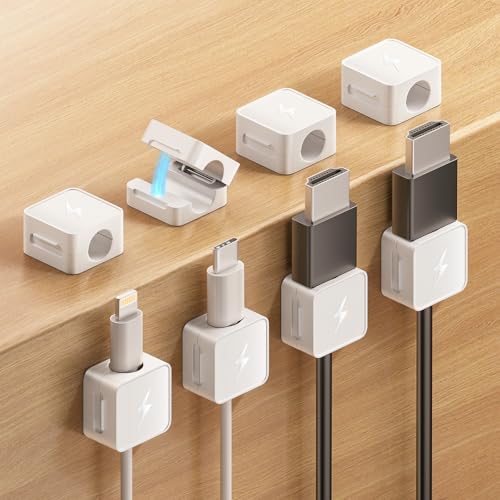 Amazon.com: 8 Pack Magnetic Cable Clips, Phone Cord Holder for ...