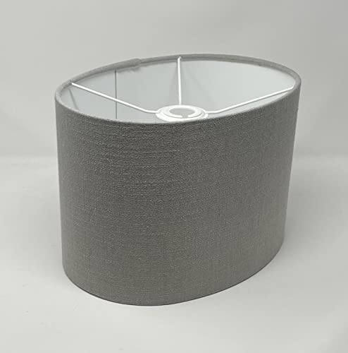 Light Grey Textured 100% Linen Oval Lampshade : Amazon.co.uk: Lighting