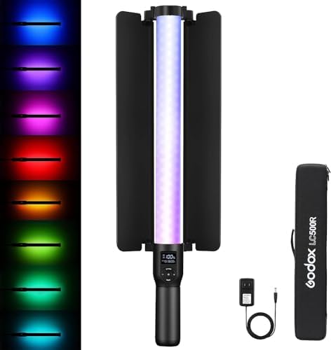 Amazon.com : Godox LC500R RGB LED Light Sticker (LC500R RGB (Black 24'')) - Versatile Handheld ...