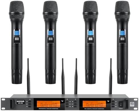 Amazon.com: GTD Audio 4 Handheld Wireless Microphone Cordless mics ...