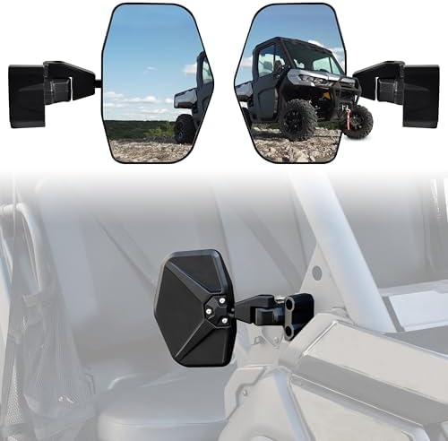 Amazon.com: SAUTVS Adjustable Side Mirrors for Can-Am Defender, Heavy ...