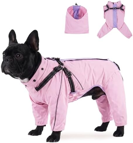 Amazon.com : Lelepet Raincoat for Dogs, Small Dog Jacket with Harness ...