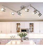 DLLT 4 Lights Track Lighting Kit-4 Way Modern Flush Mount Ceiling ...